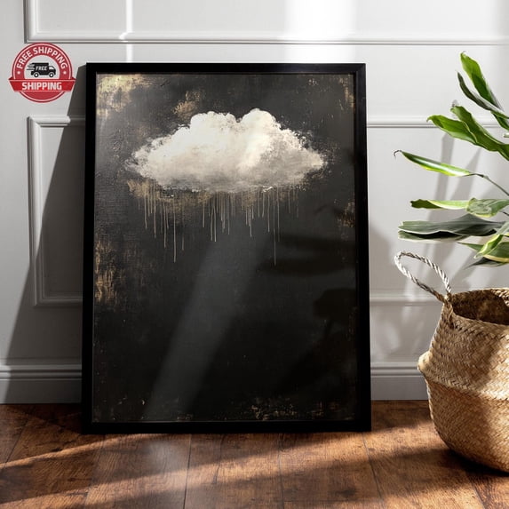 Cloudy Sky Gallery Minimalist Landscape Pink Decor, Unframed Canvas ...