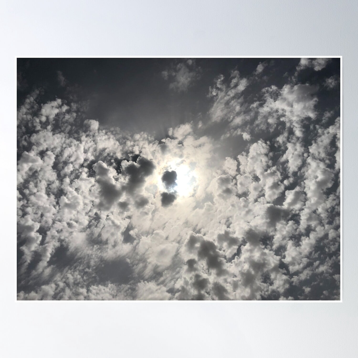 Cloudy Sky Poster Wall Art, Modern Wall Decor, 8x12 UNFRAMED - Walmart.com