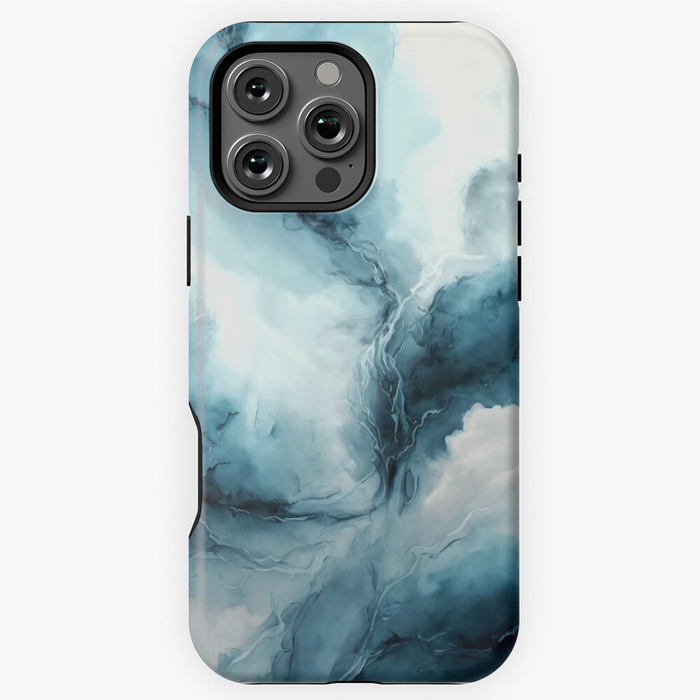 Cloudy Storm Abstract Alcohol Ink iPhone Tough Case 17 11 12 13 14 15 ...