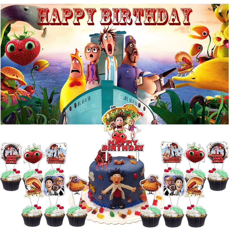 Cloudy with a Chance of Meatballs Party Supplies Kit Latex Balloons ...