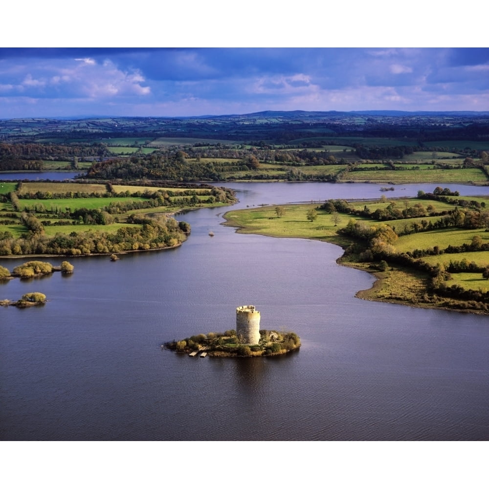 Cloughoughter Castle Co Cavan Ireland; Aerial View Of Lough Oughter And ...