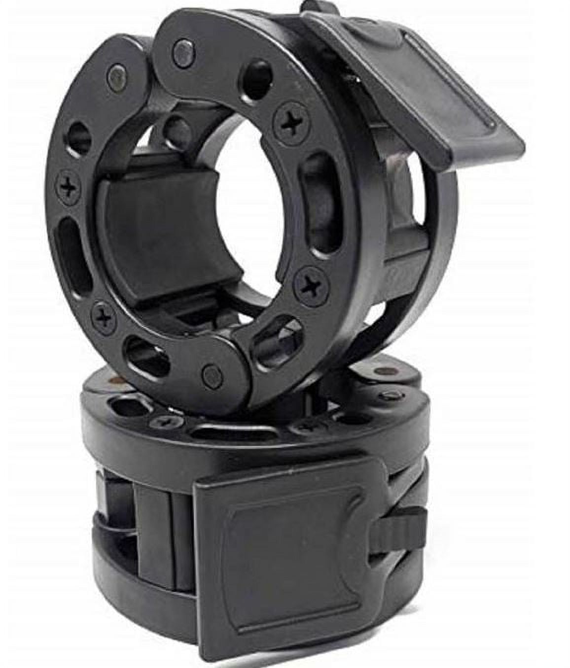 Clout Fitness 2 inch Quick Release Olympic Barbell Clamps, Black ...