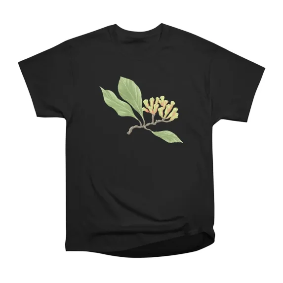 Clove flower botanical plant illustration T-Shirt Tee Gift For Him ...