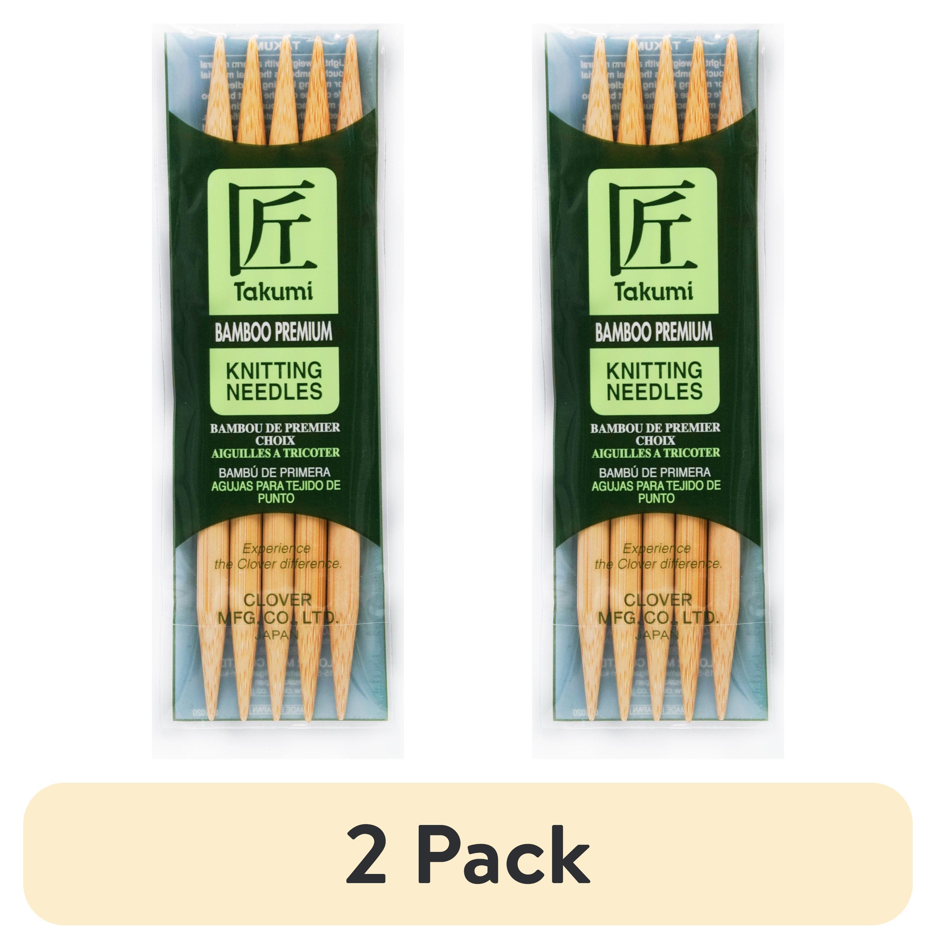 (2 pack) Clover Bamboo Knitting Needle Dbl Point 5pc 5" 10 - Walmart.com