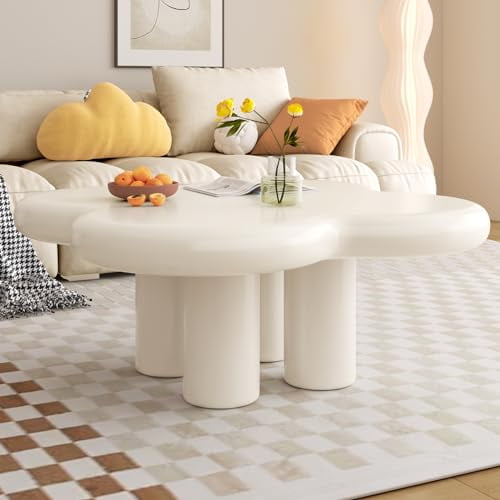 Clover Coffee Table for Living Room,Center Table,Low Coffee Table for Bedroom,Side Tables,Wide ...