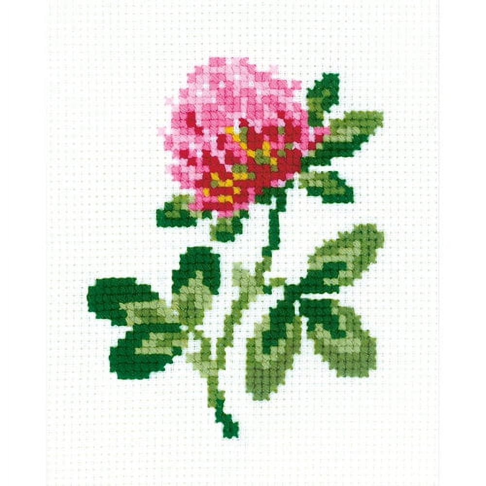 Clover Counted Cross Stitch Kit, 5" x 6.25" 10 Count - Walmart.com