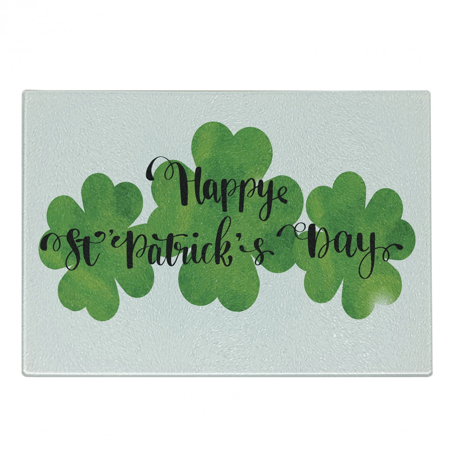 Clover Cutting Board, Cursive Happy St Patrick's Day Lettering on ...