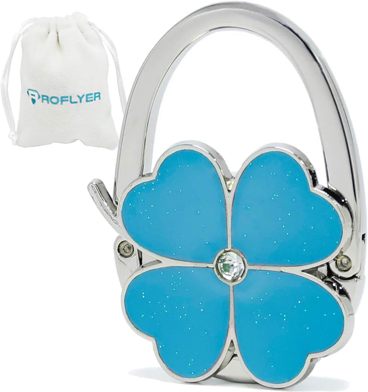 Clover Design Foldable Handbag Hanger Folding Purse Table Hook Holder ...