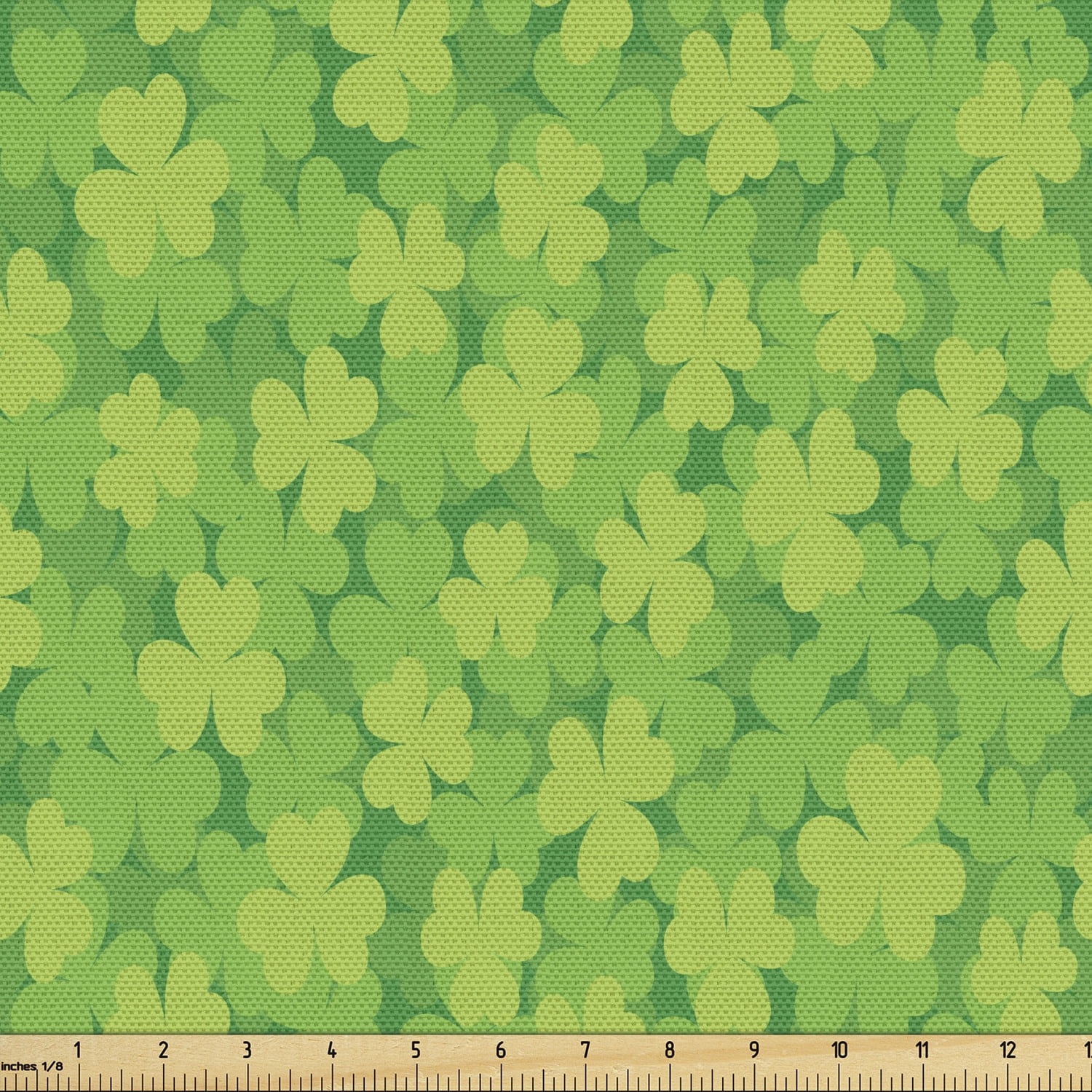 Ambesonne Clover Fabric by the Yard Upholstery, Luck Shamrocks, 1 Yard ...