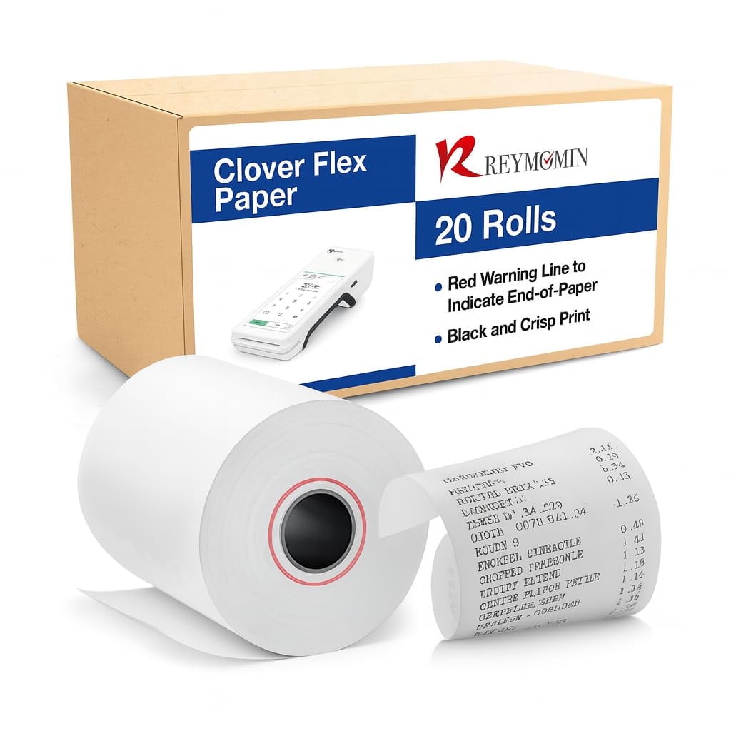 Clover Flex Paper Rolls - 20 Rolls - 2 1/4'’ x 50’- 48 GSM - Clover ...