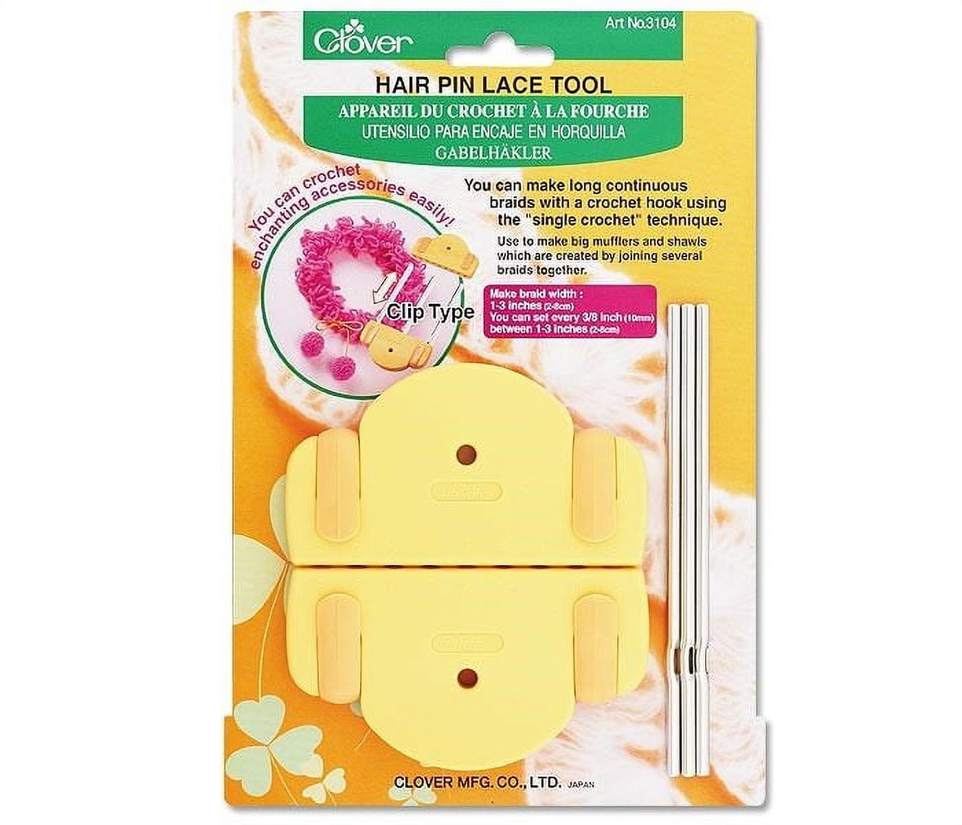 CLOVER Hair Pin Lace Tool, 3/4-inch to 3 1/4-inch Braid Widths, Single ...