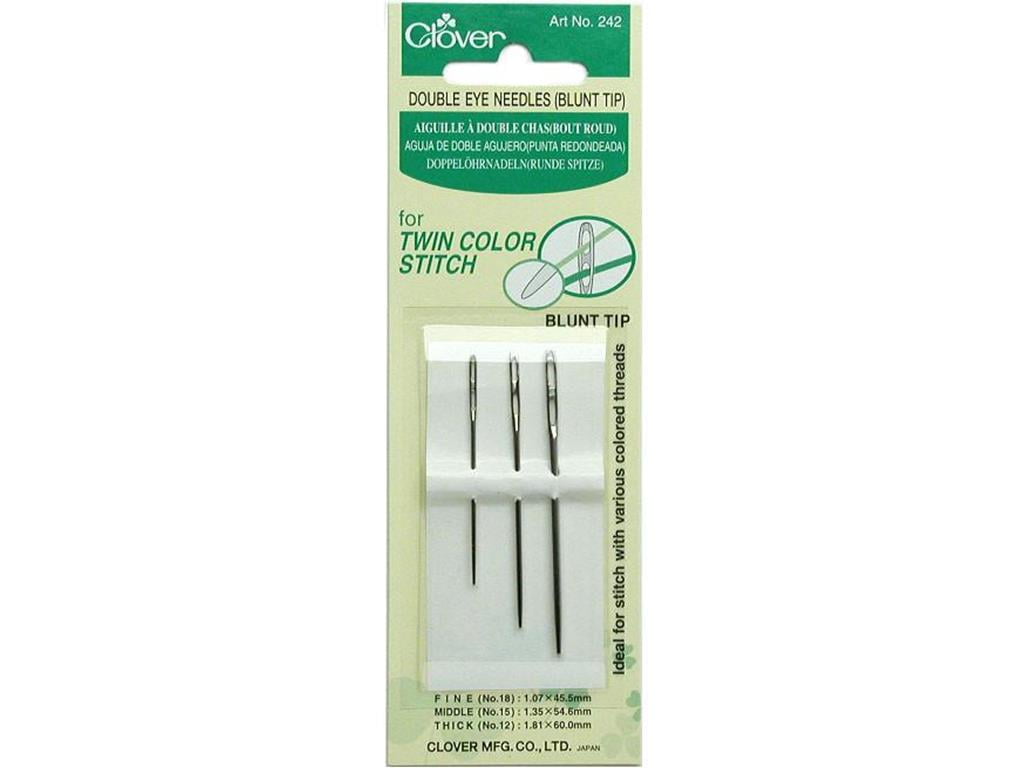 Clover Hand Needle Double Eye Blunt Tip 3pc - Walmart.com