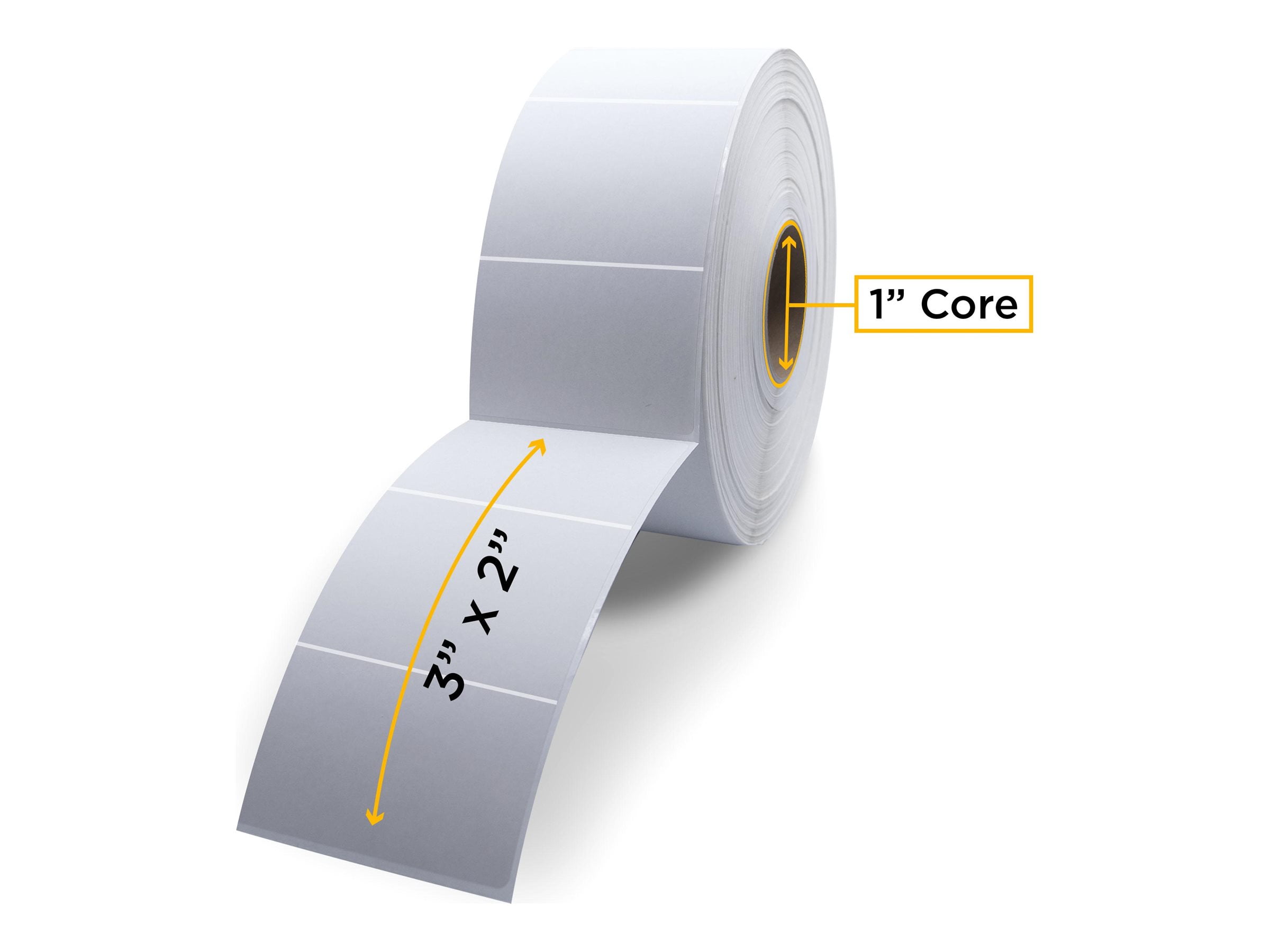 Clover Imaging Group - Permanent adhesive - perforated - white - 3 in x ...
