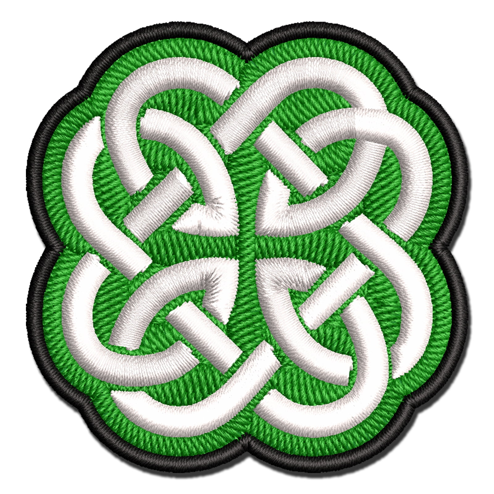Clover Irish Celtic Knot Applique Multi-Color Embroidered Iron-On Patch ...