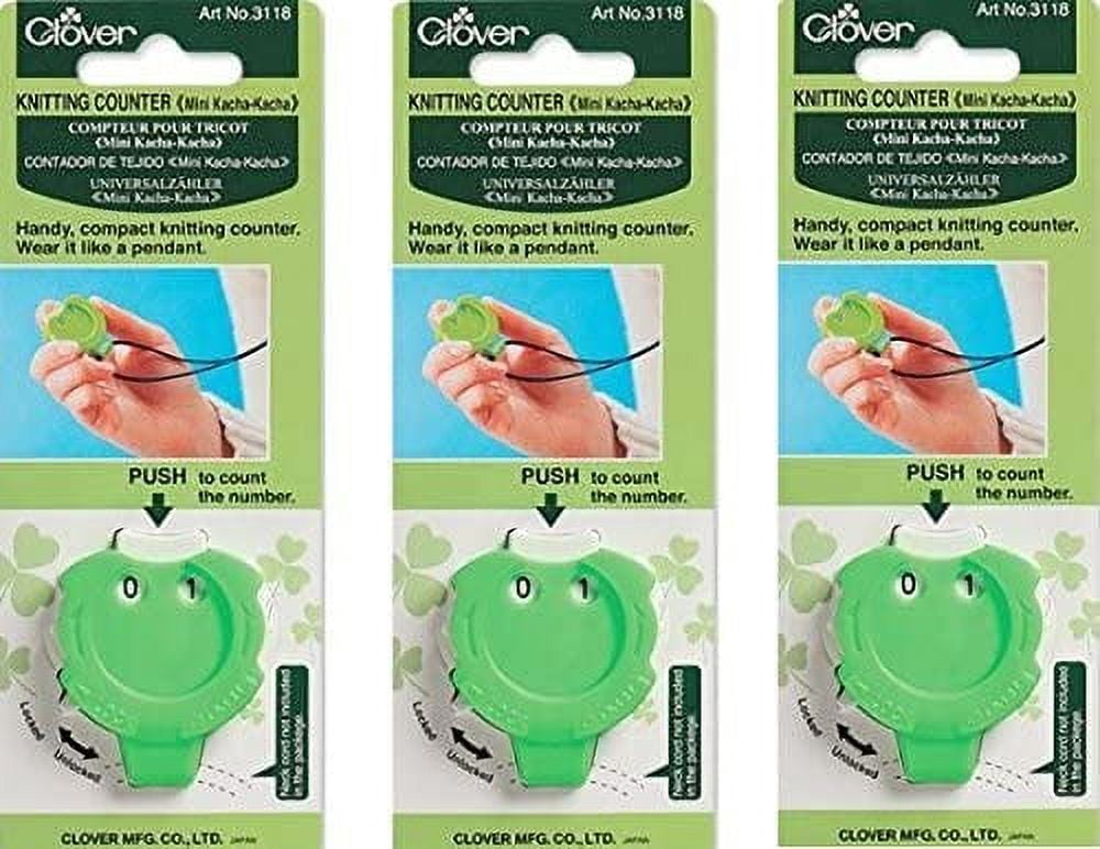 Clover Knitting Stitch Counter Mini Kacha-Kacha (3 Pack) - Walmart.com