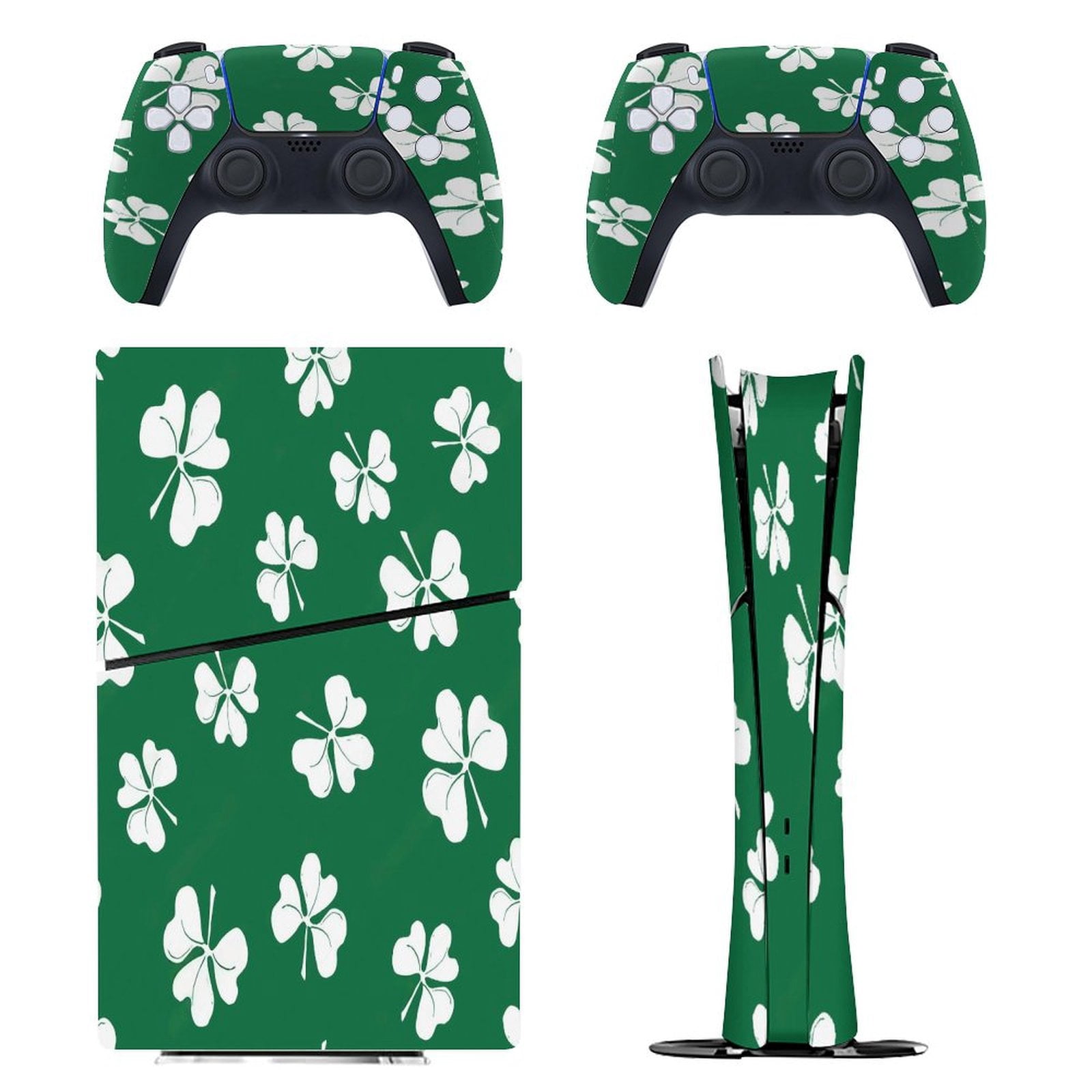 Clover Leaf Hand Drawn Doodle PS5/PS5 Pro/PS5 Slim Digital Disc Skin ...