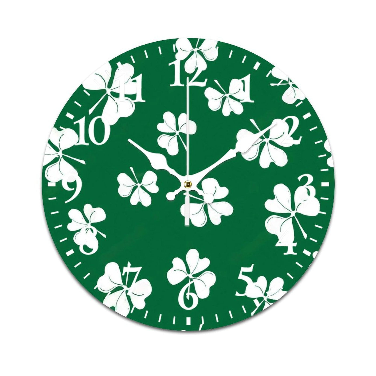 Clover Leaf Hand Drawn Doodle Wall Clock Modern Design Clocks Wall ...