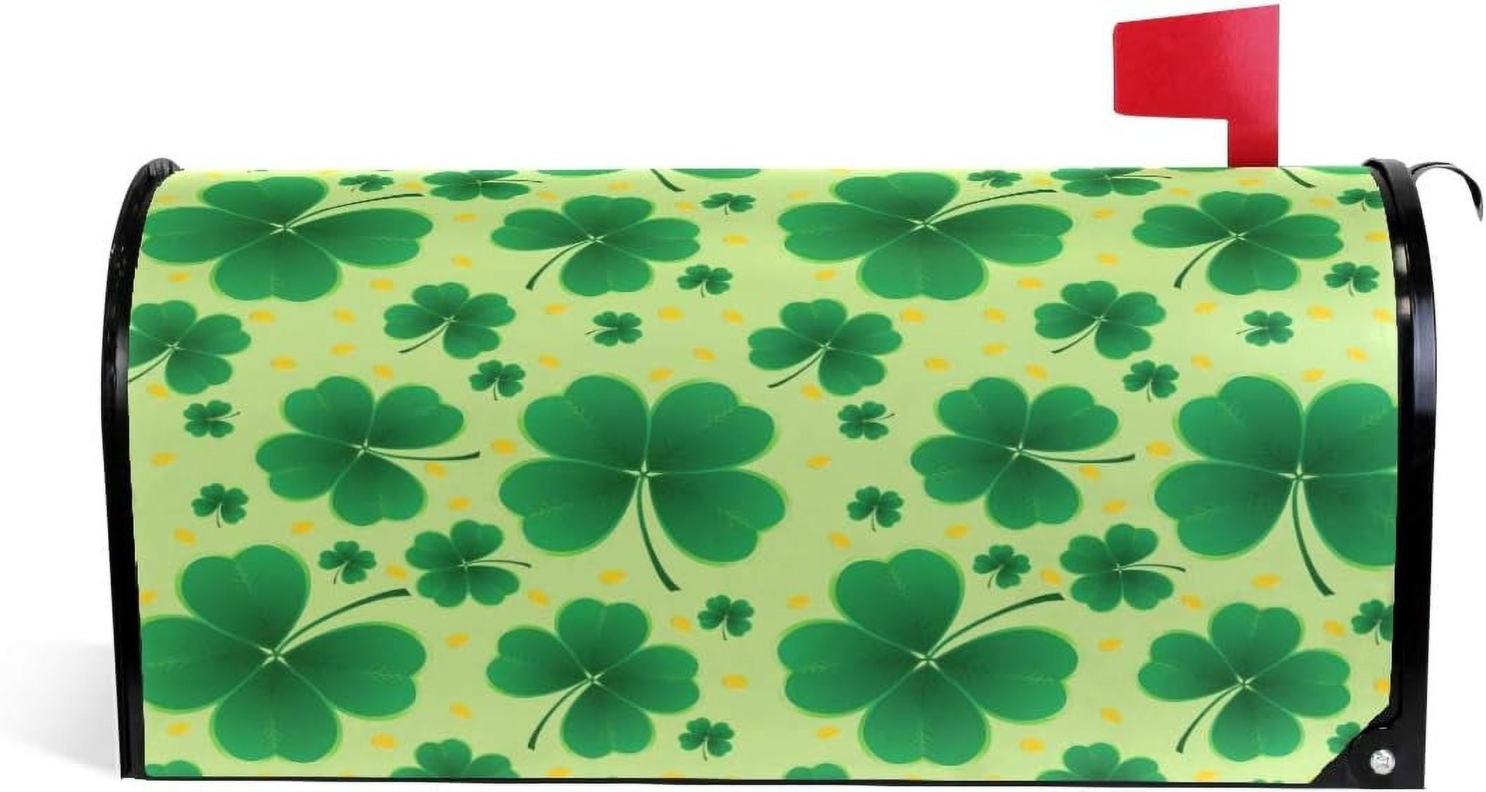 Clover Leaves Magnetic Magnetic Mailbox Cover Standard Size for Garden ...