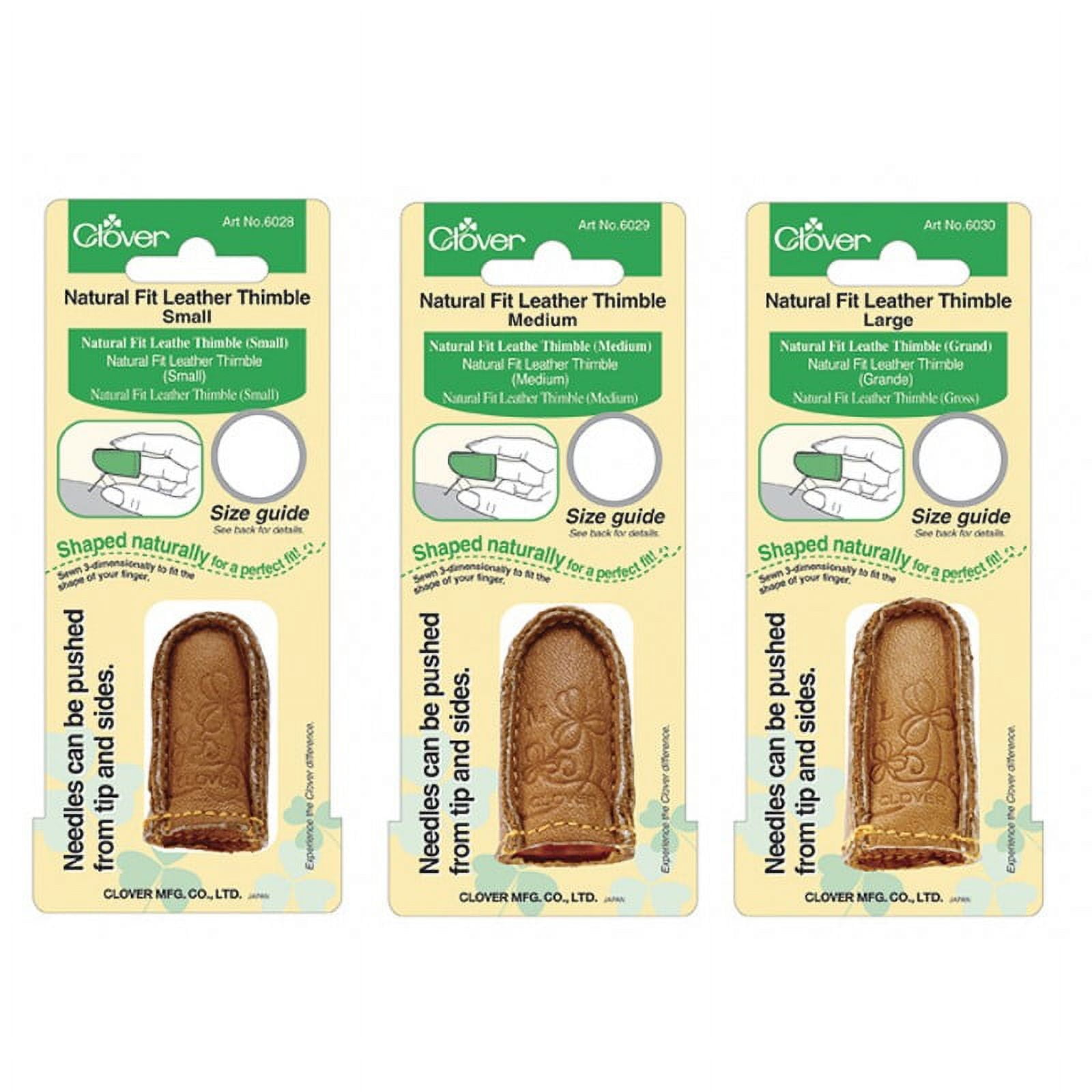 Clover Natural Fit Leather Thimble - Walmart.com