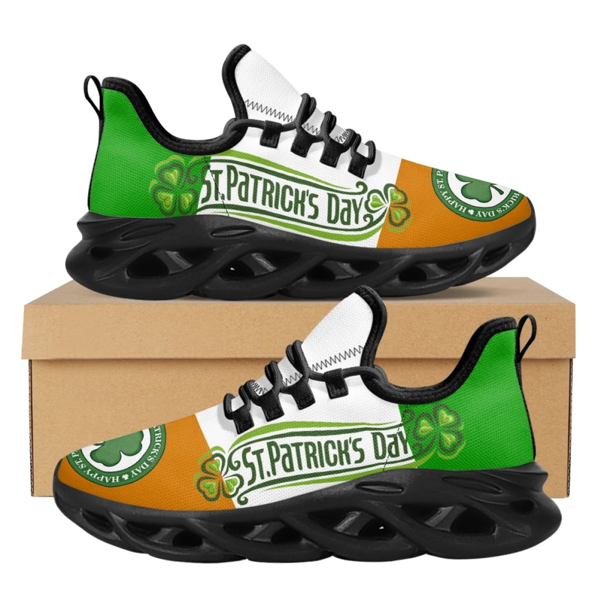 Clover Print Platform Sneakers St. Patrick's Day Trend Vulcanized Shoes ...