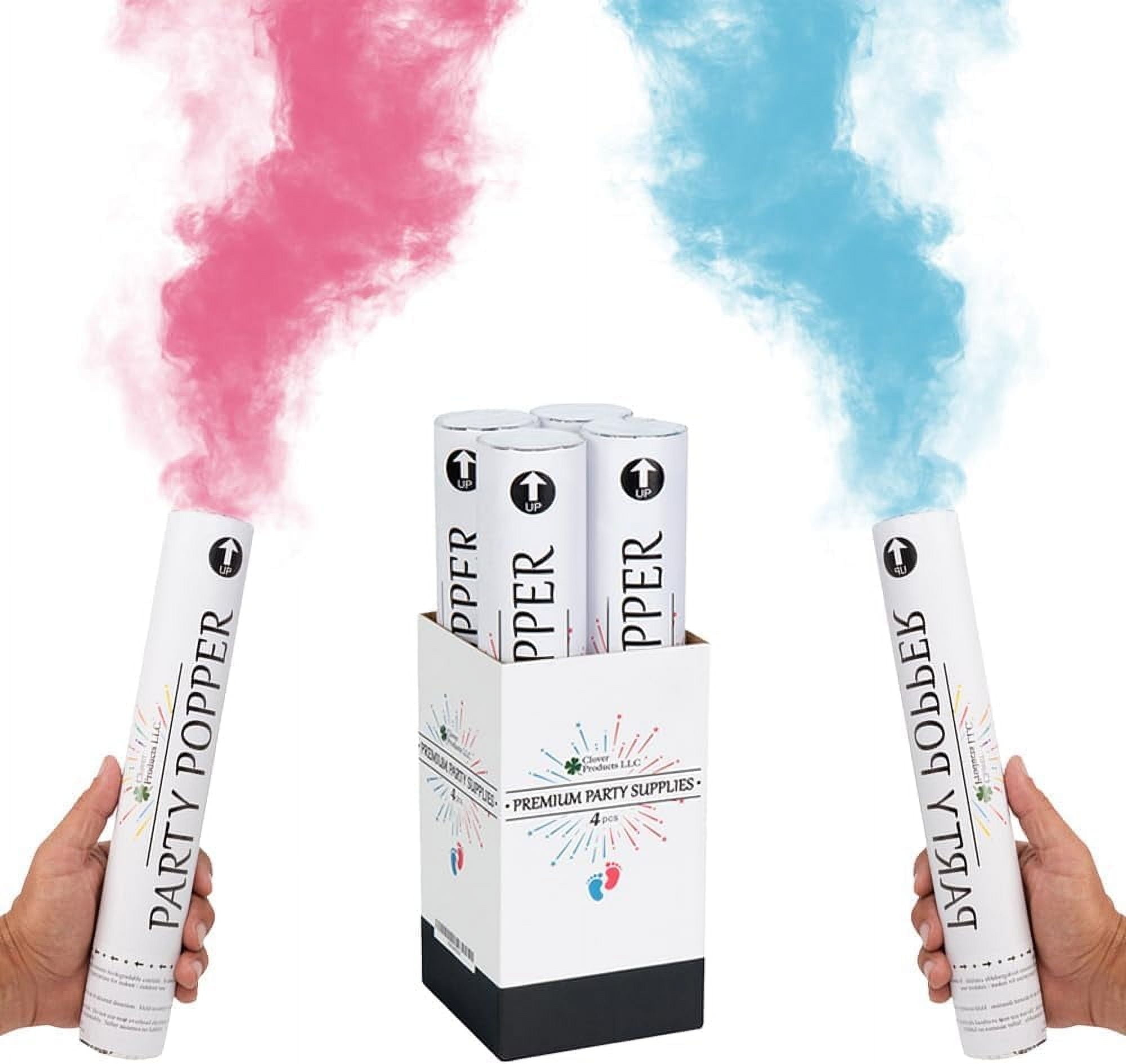 Clover Products 12" Gender Reveal Powder Cannon, 4 Pack - Walmart.com