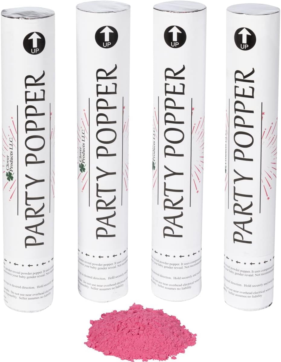 Clover Products Premium Gender Reveal Powder Cannon – 4 Pack Includes 4 ...