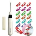 Clover Seam Ripper and Thread Remover, 20 Plastic Clips for Sewing ...