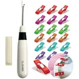 Clover Seam Ripper and Thread Remover, 20 Plastic Clips for Sewing ...