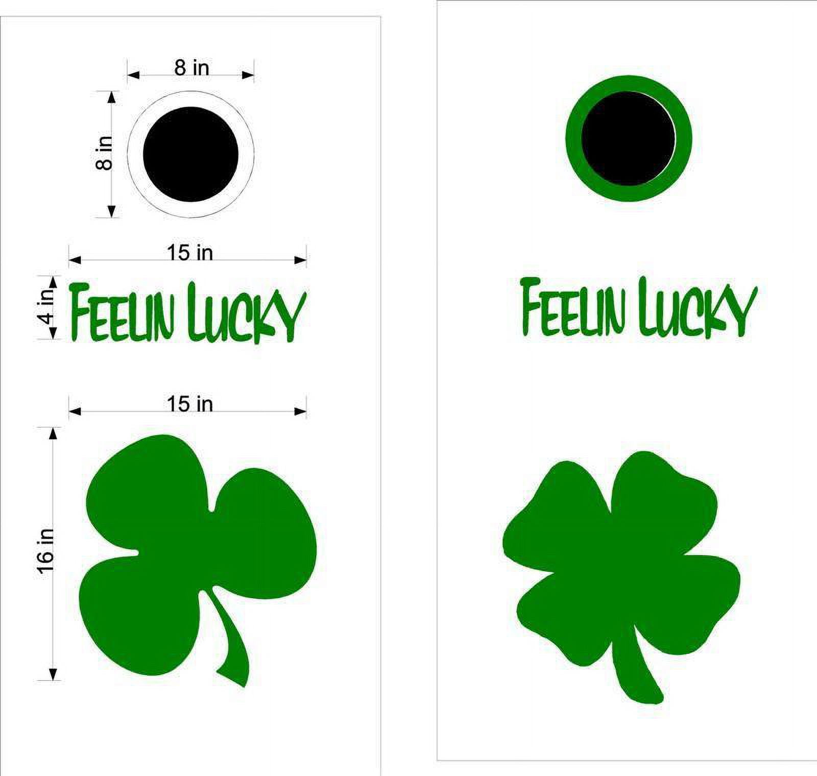 Clover Shamrock Irish Cornhole Board Vinyl Decal Sticker - Walmart.com