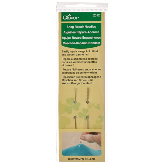 Clover, Snag Repair Needles, 2 Steel Needles for Fabric Repair ...