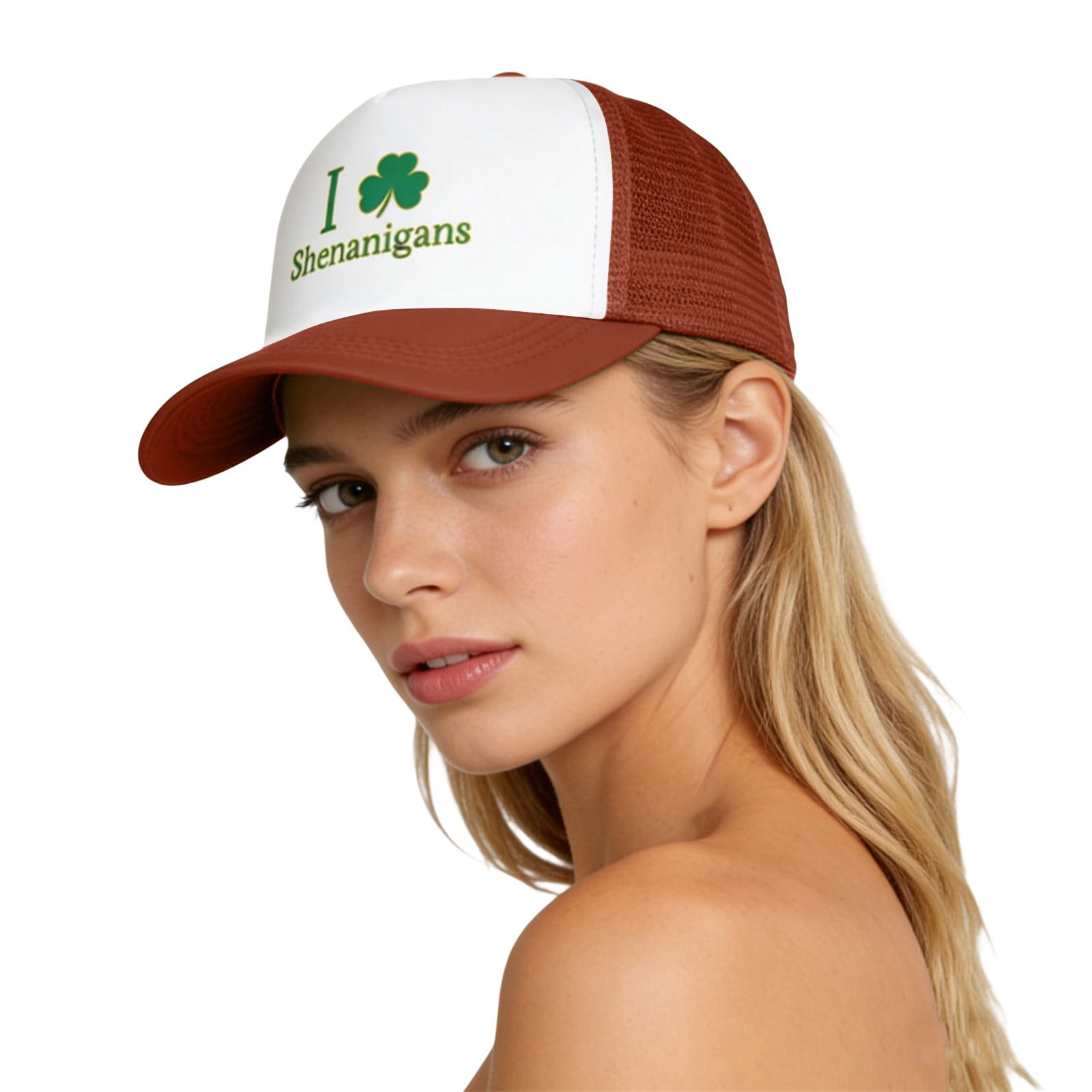 Clover St. Patrick's Day Baseball Cap Adjustable Trucker Hat Fashion ...