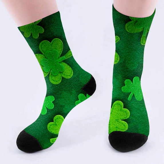 Clover Unisex Crew Socks St. Patrick's Day Socks Mens Crew Dress ...