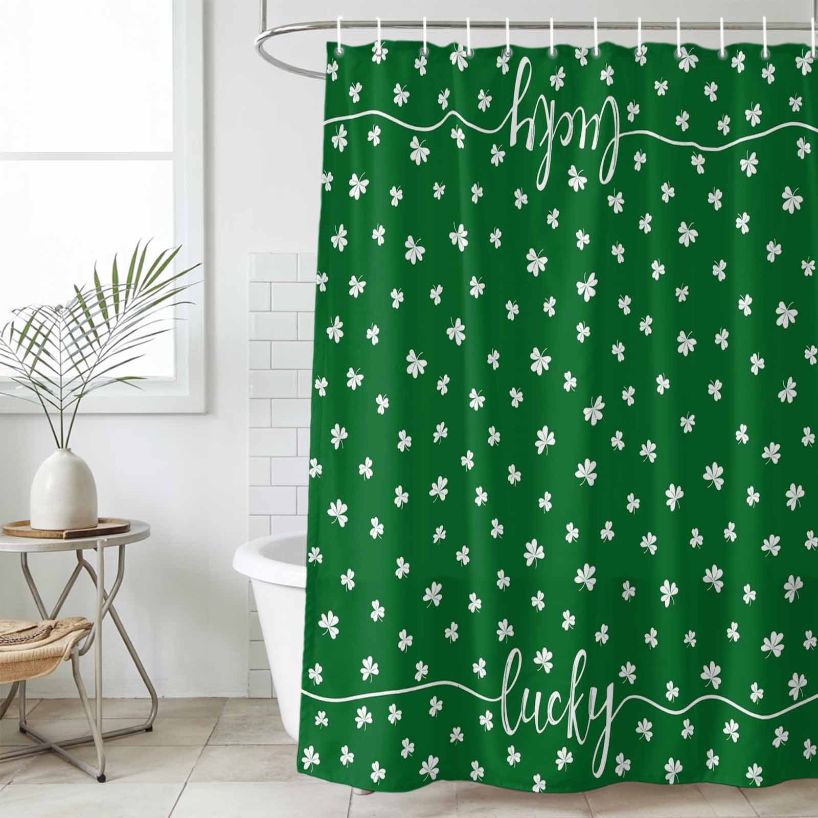 Clover, Waterproof Fabric Shower Curtain, St. Patrick's Day Green ...