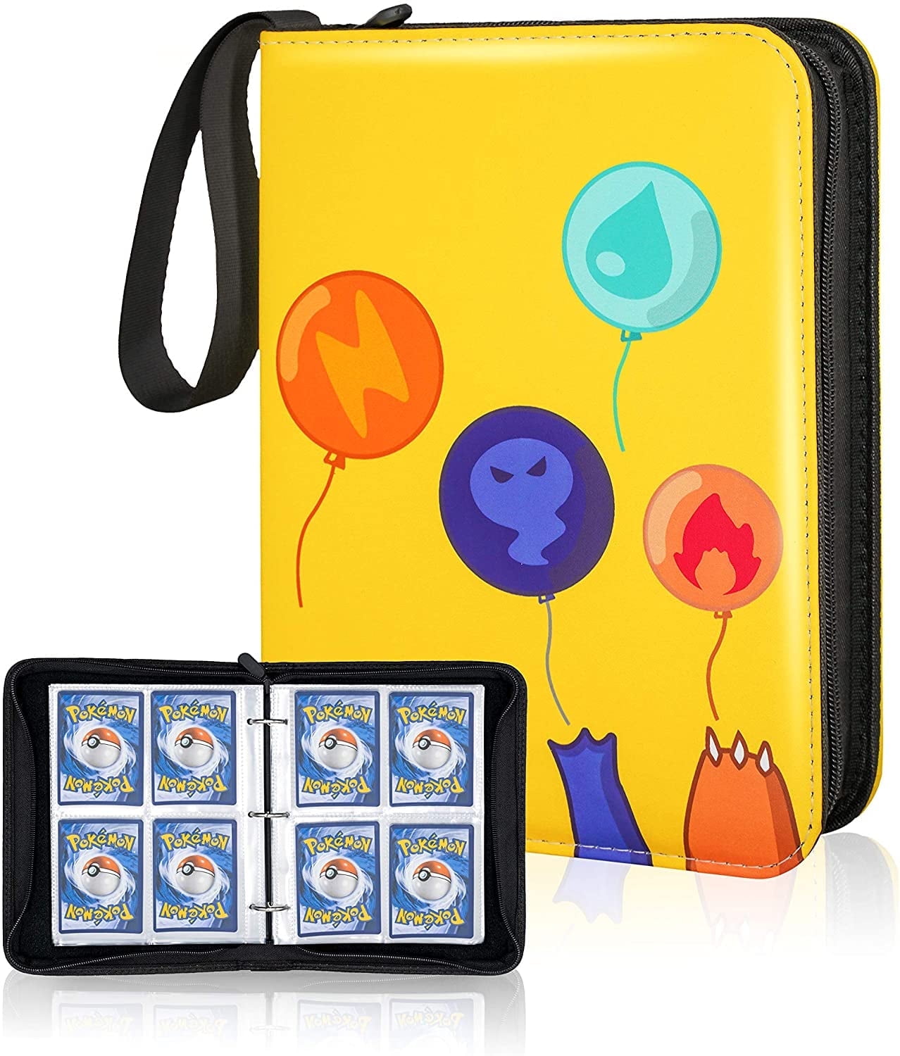 Clovercat 4 Pocket Waterproof Card Binder, 50 Pages Trading Card Binder ...