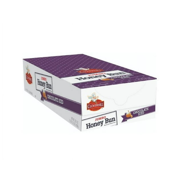 Cloverhill Bakery Jumbo Honey Bun, Chocolate Iced - 24 oz (6-Pack ...