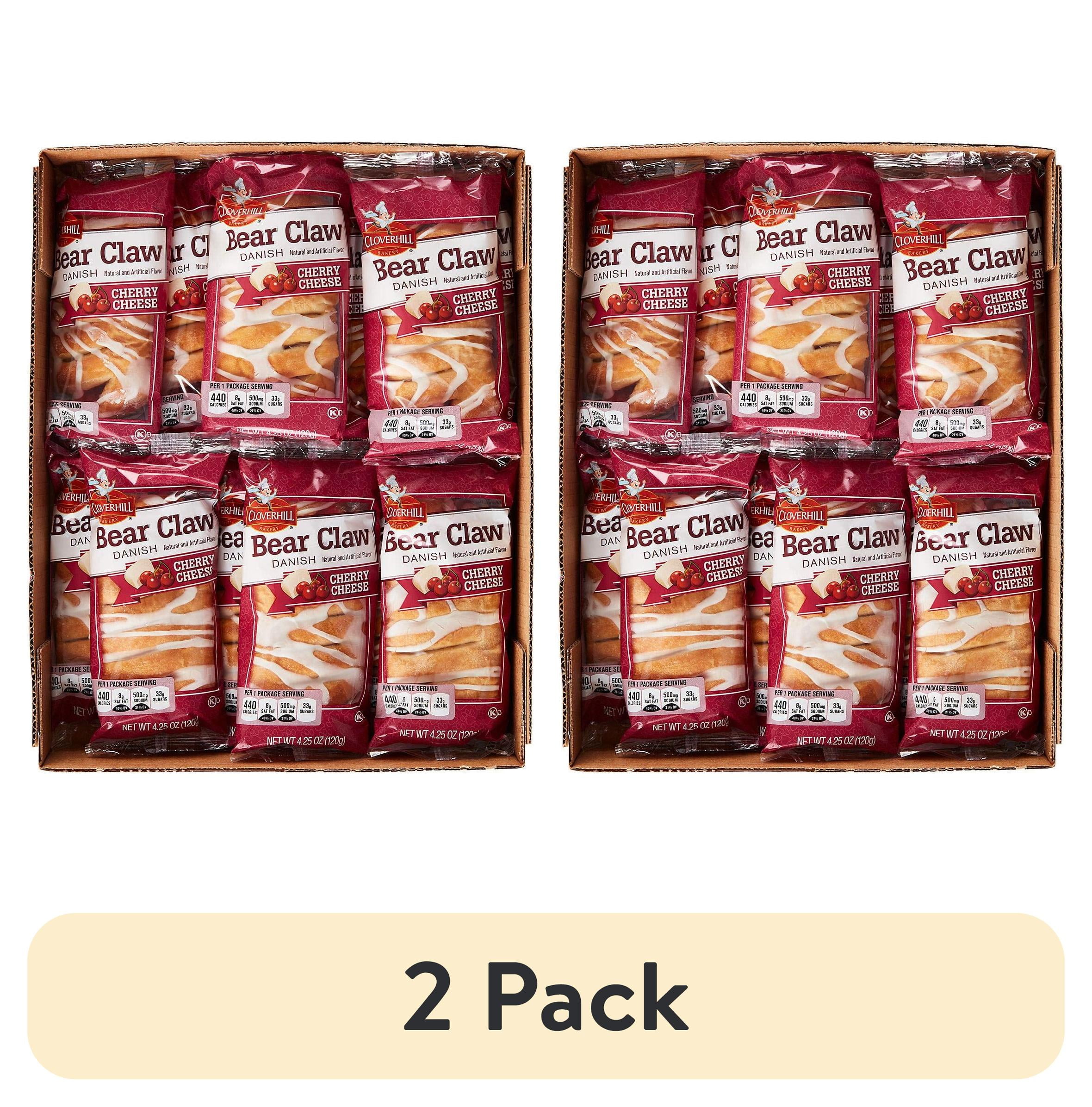 (2 pack) Cloverhill Cherry Cheese Bear Claw, 4.25 Ounce (12 Count ...
