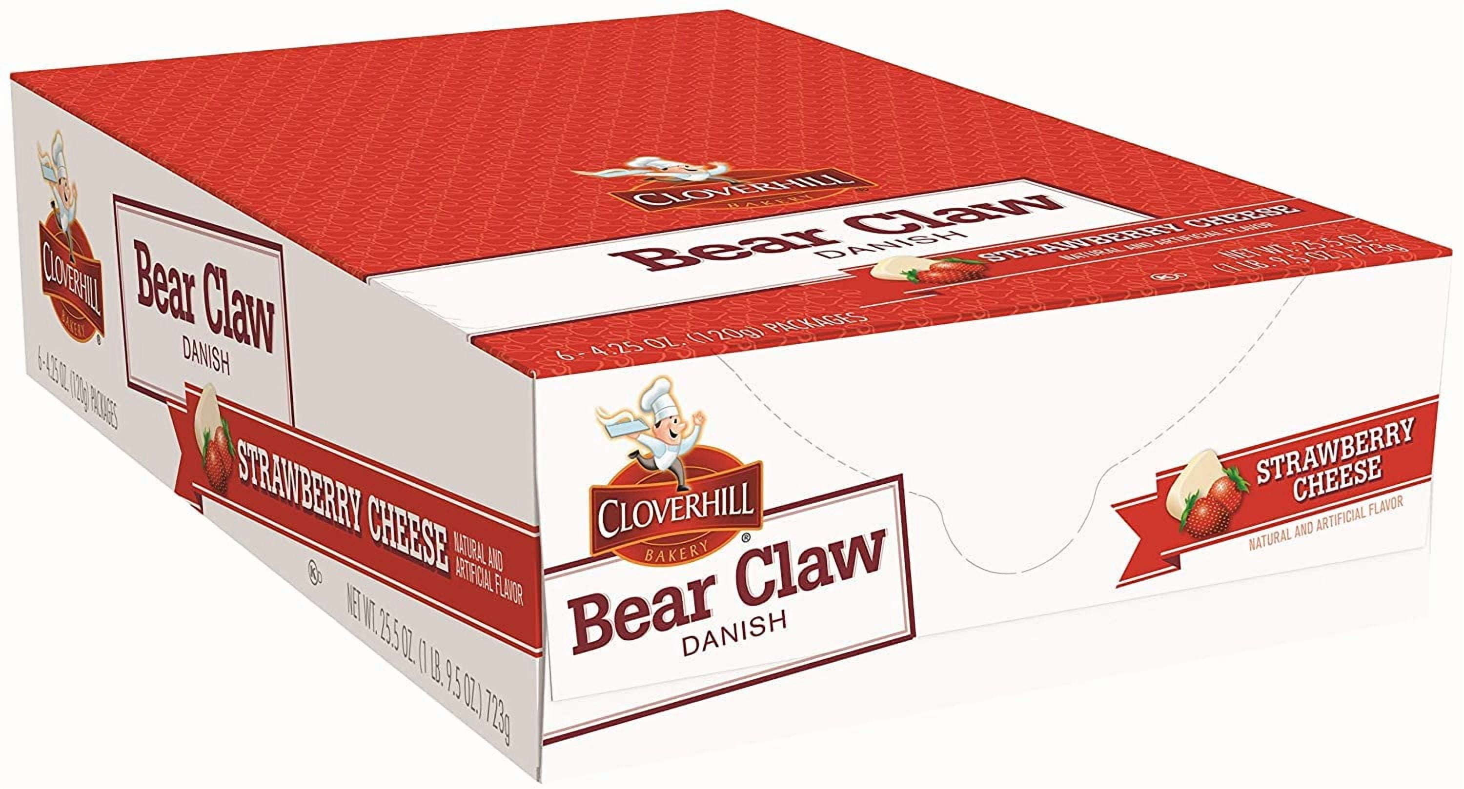 Cloverhill Cloverhill Bakery Bear Claw Strawberry Cheese Danish, 6 ...