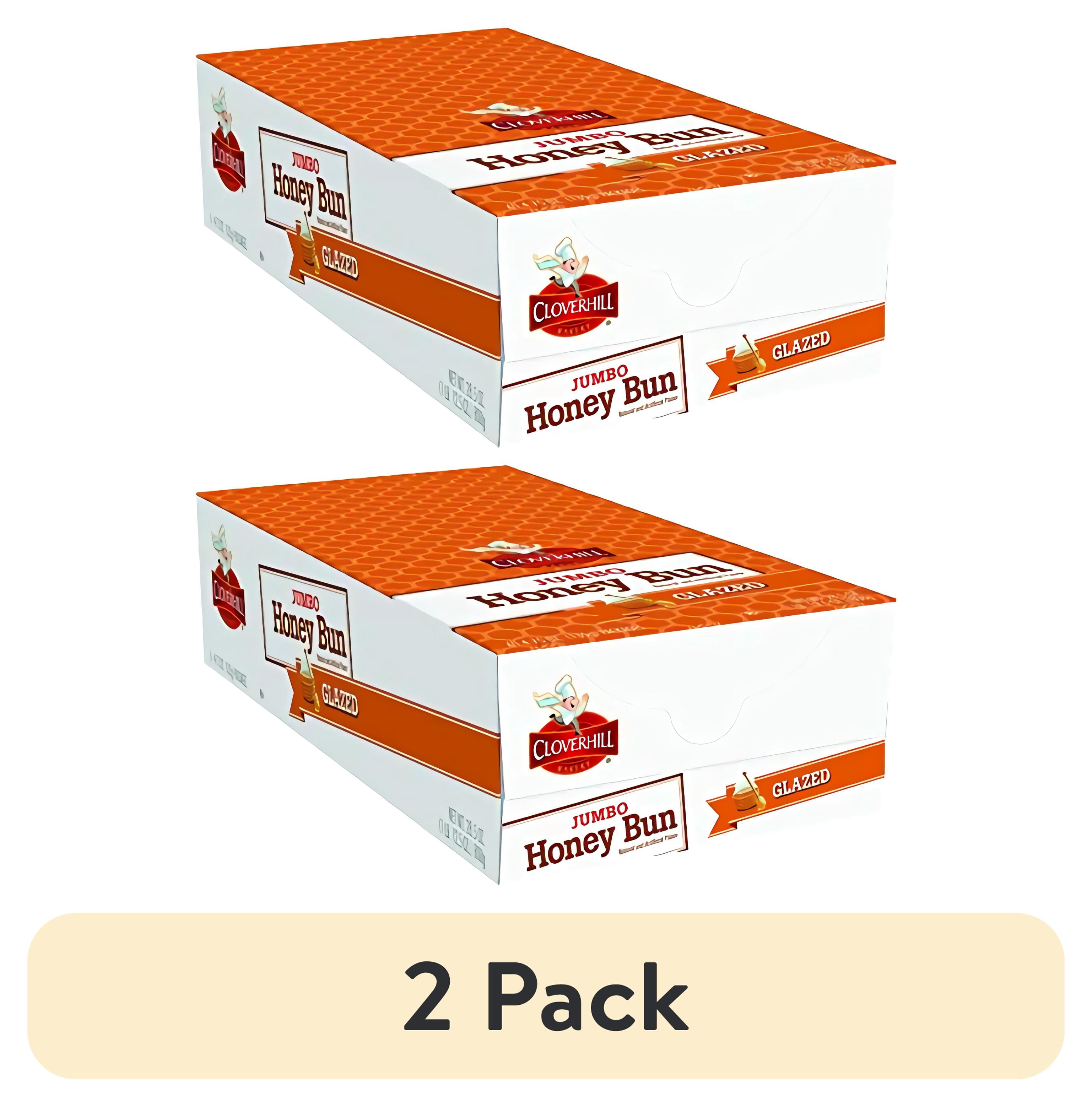 (2 pack) Cloverhill Jumbo Honeybuns, Glazed, Individually Packaged ...