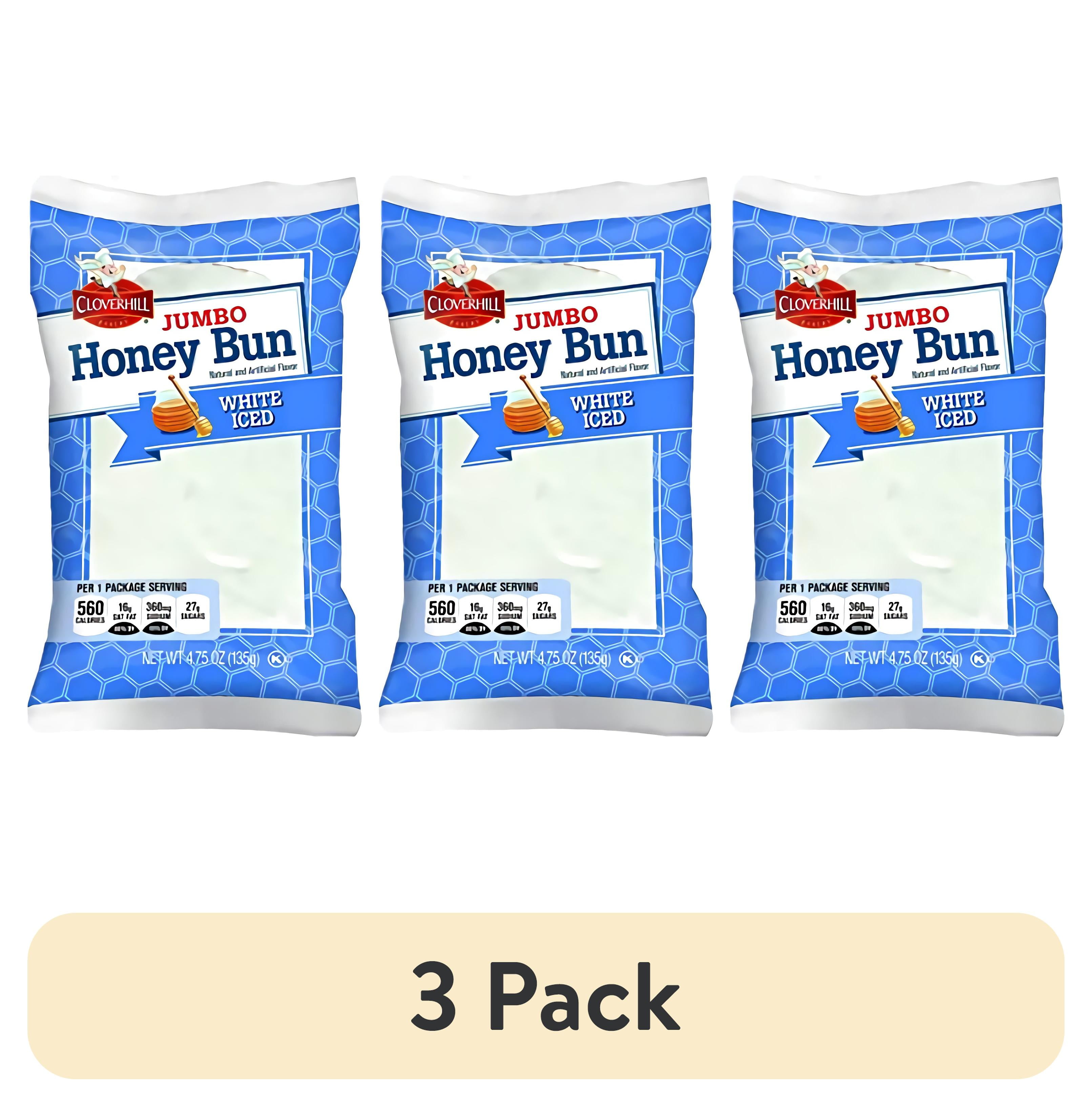 (3 pack) Cloverhill Jumbo White Iced & Chocolate Iced Honey Bun Combo ...