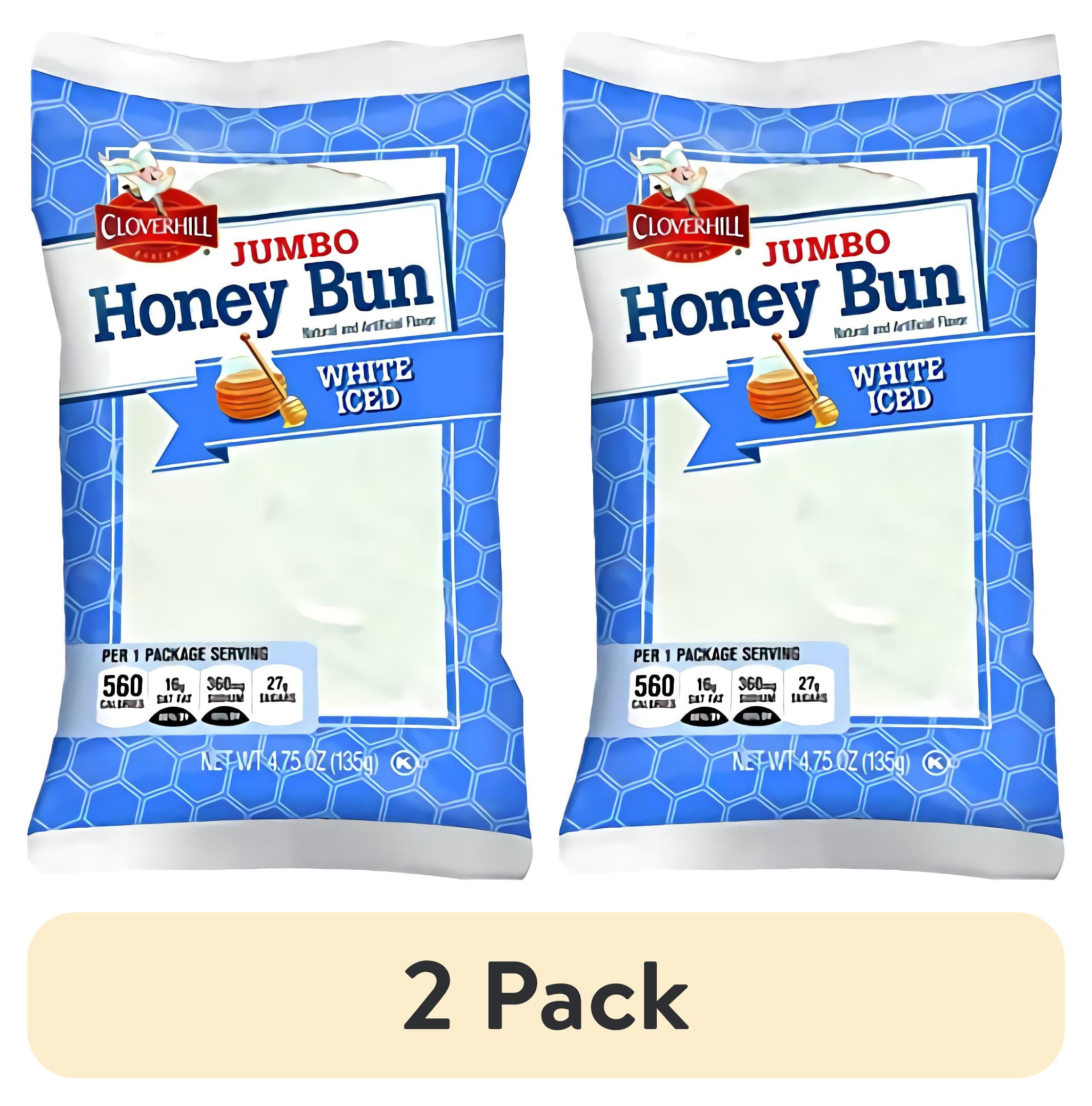 (2 pack) Cloverhill Jumbo White Iced & Chocolate Iced Honey Bun Combo ...