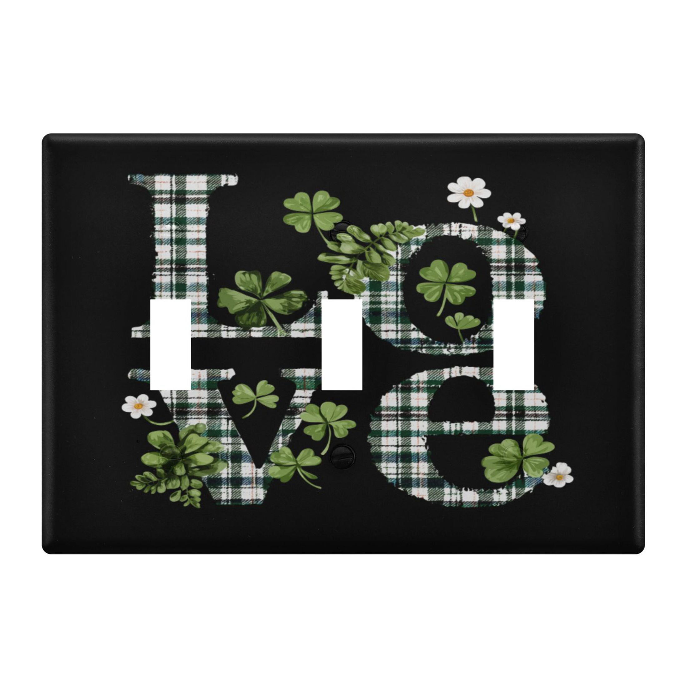 Clovers Plaids on Love St Patricks Day Light Switch Cover Electrical ...