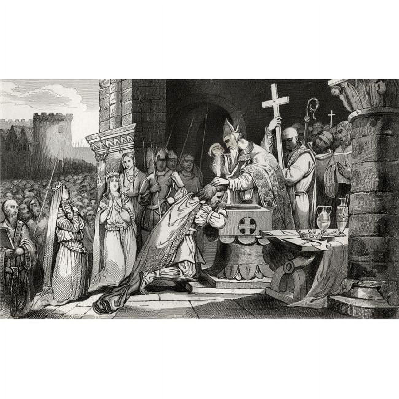 Clovis I 465 to 511 King of the Franks Baptised with Men From His Army ...