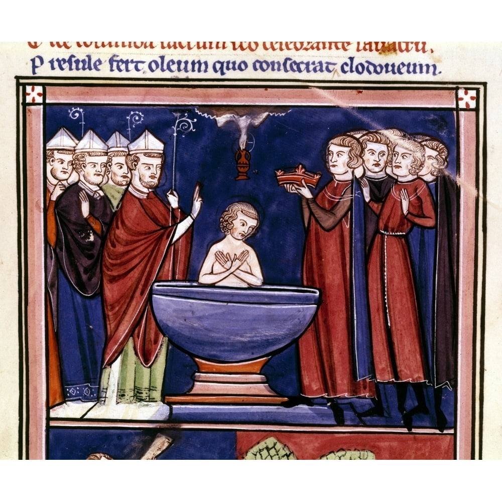Clovis. Nking Of The Salian Franks 481-511. The Baptism Of Clovis In ...