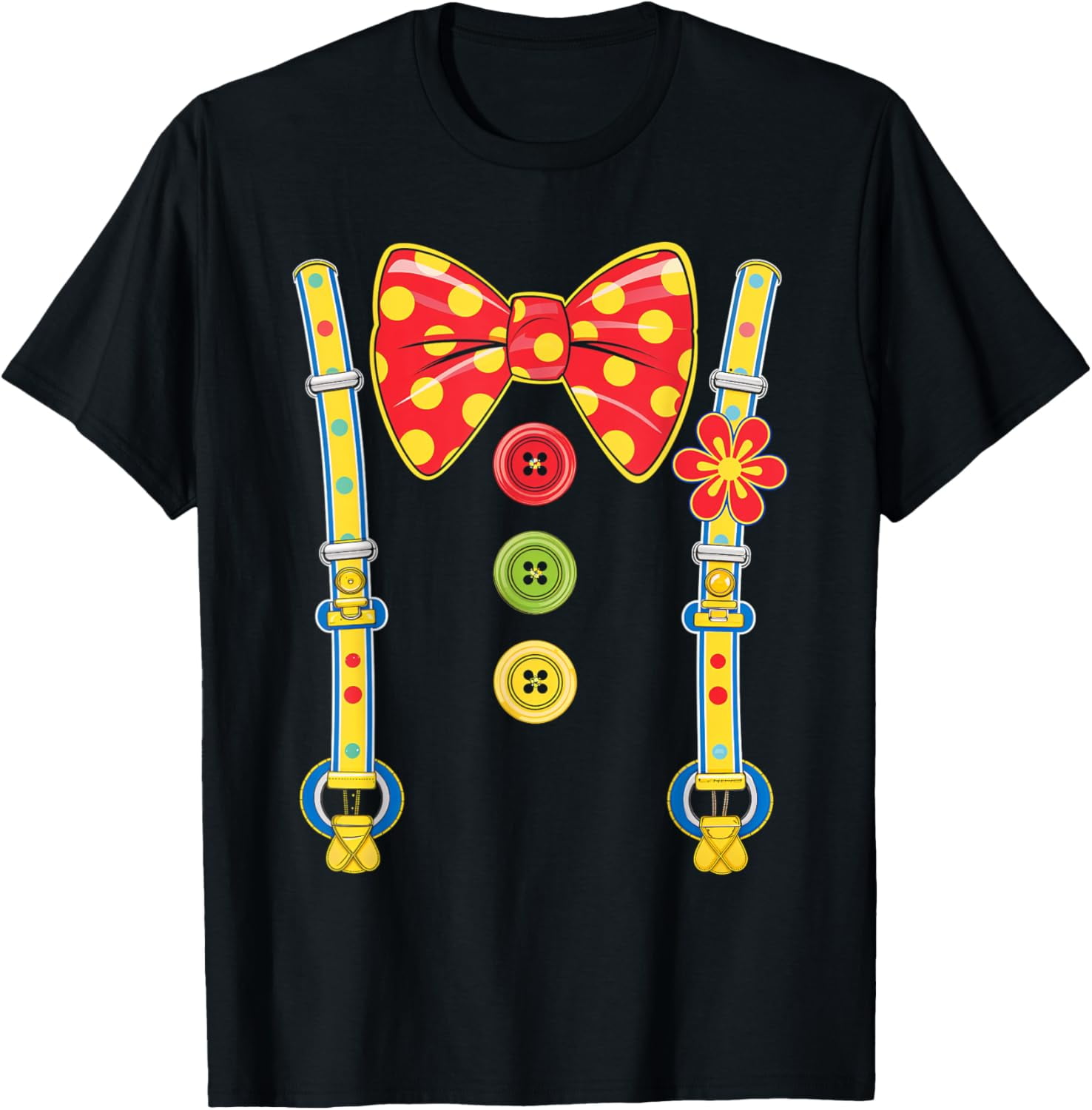 Clown Bow Tie Suspenders Clowning Costume Fun T-Shirt men and women can ...