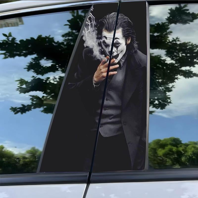 Clown Car Decals, 2 Pcs Decorative Car B-Pillar Stickers For All Models ...