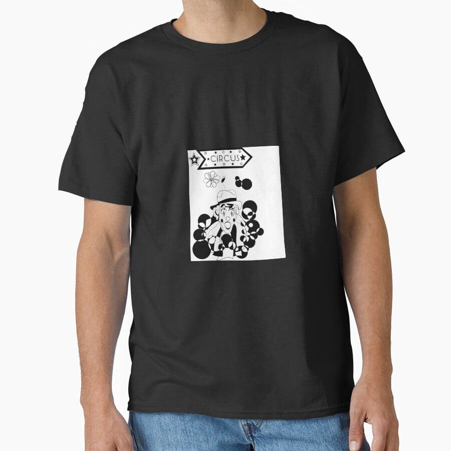 Clown Classic Simple Red Nose Makeup Portrait Graphic Unisex T-Shirt ...