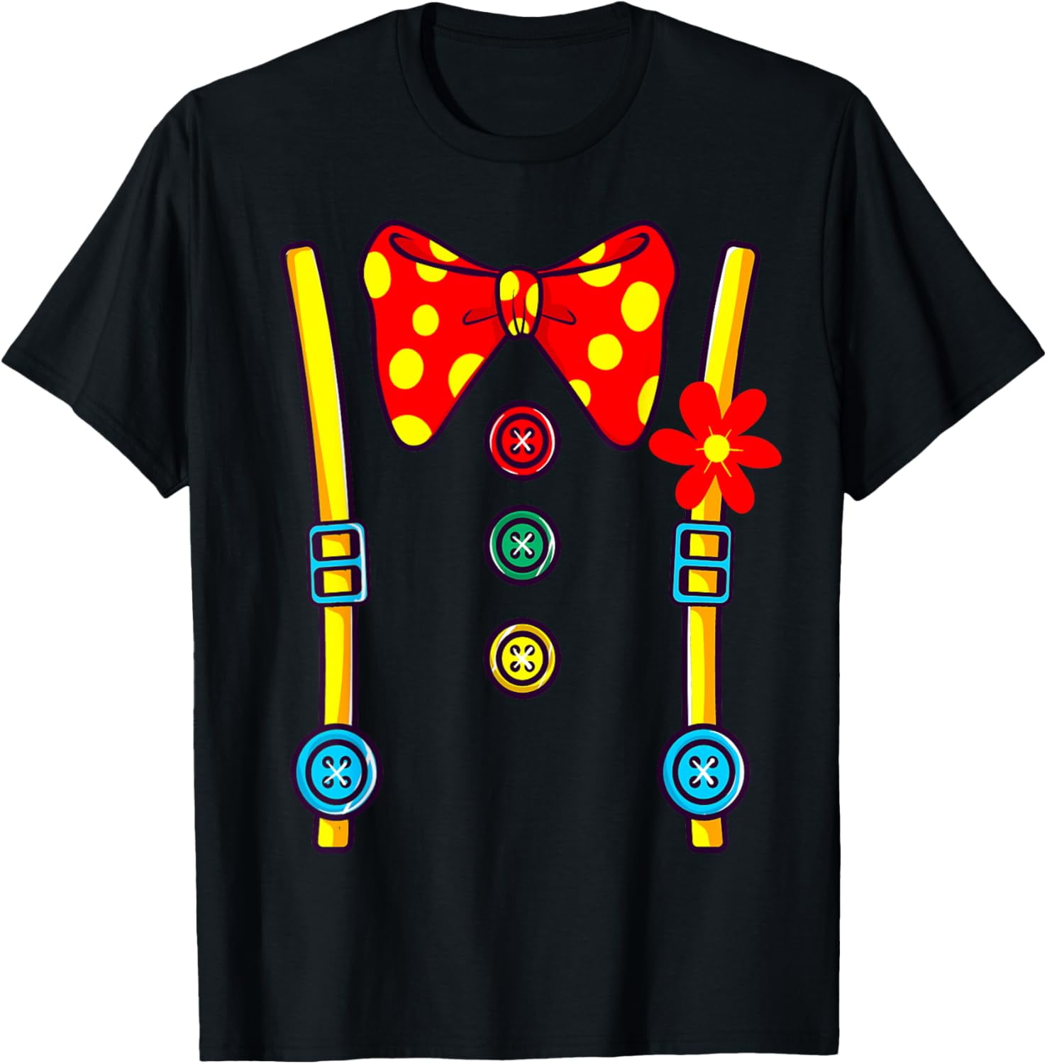 Clown Costume Circus Birthday Party Halloween Men Women Kids T-Shirt ...