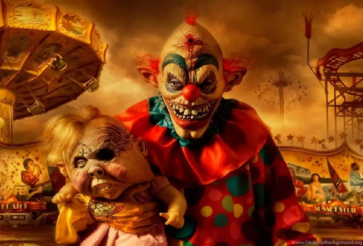 Clown Evil Circus Theme Backdrop Photography Creepy Carnival Haunted ...