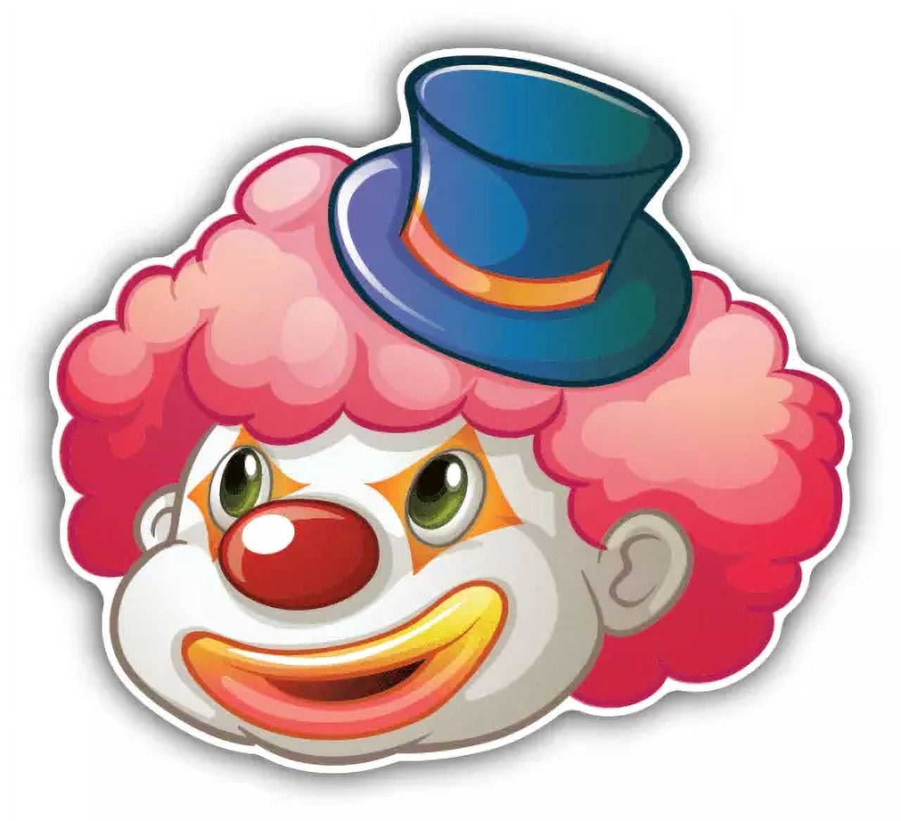 Clown Face Cylinder Hat Sticker Phone Decal Water Bottle Stickers Car ...
