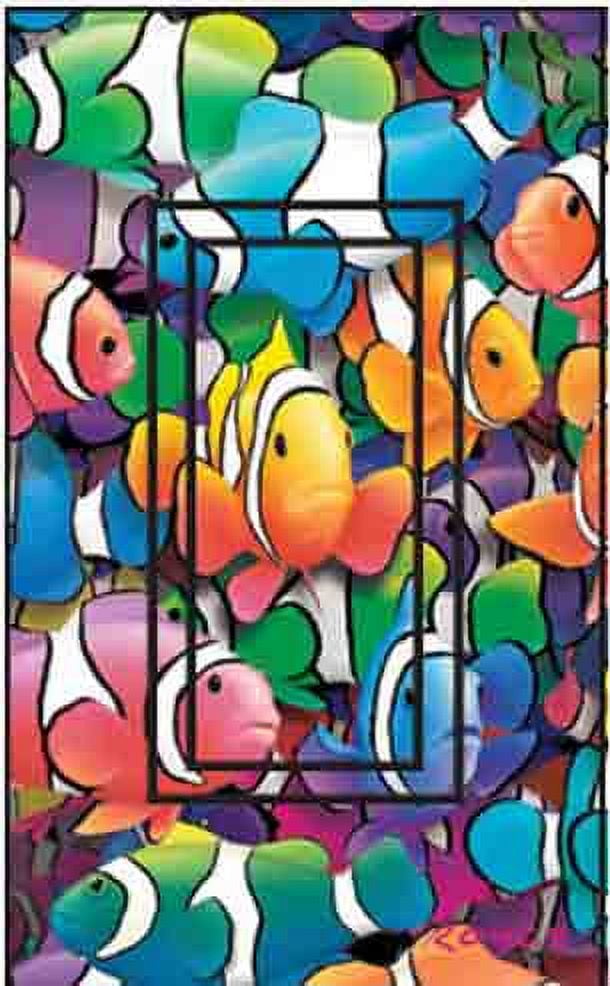 Clown Fish Single Rocker SwitchStix Peel and Stick Art Deco Switch ...